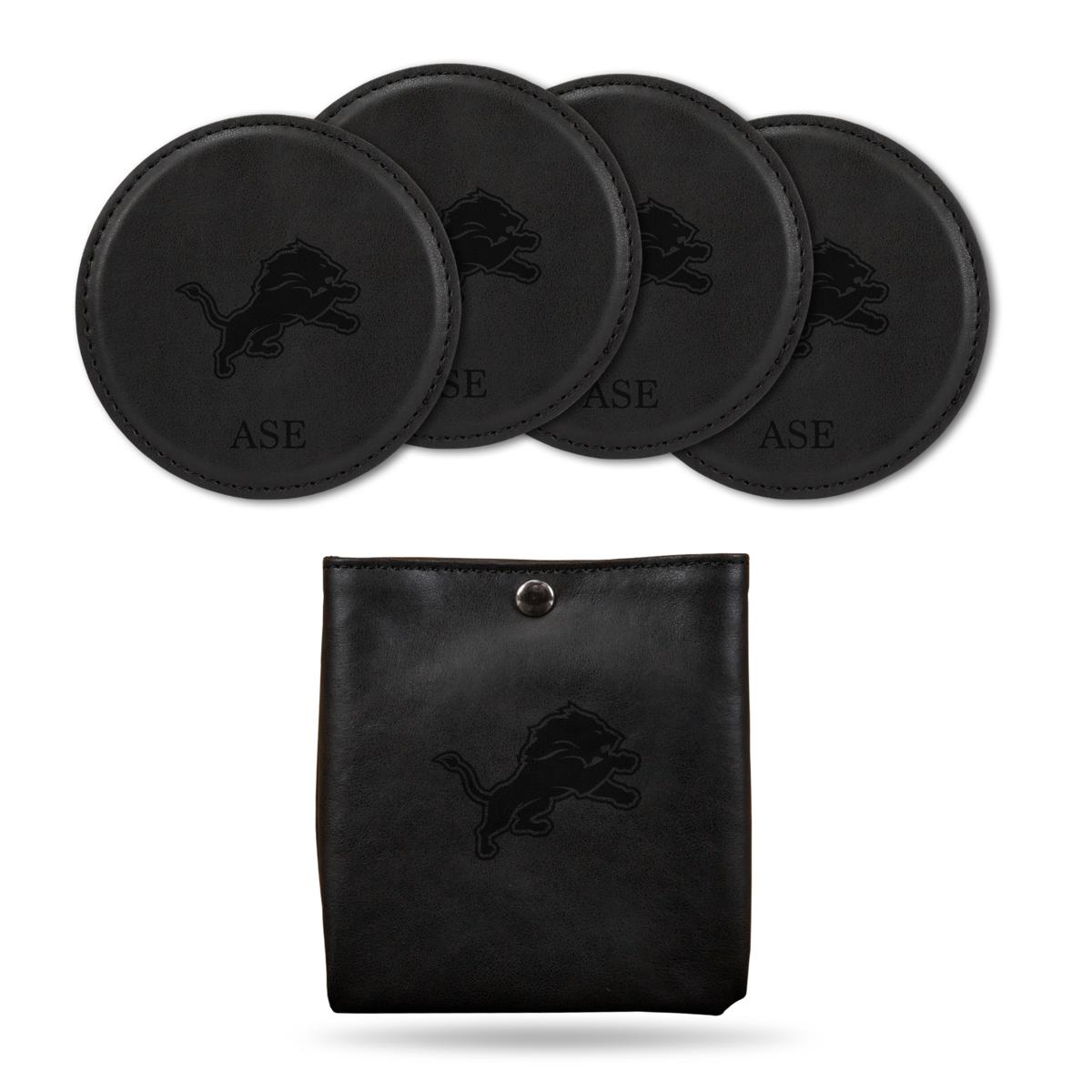 Officially Licensed NFL Black Personalized Coaster 4pk - 10087940 | HSN