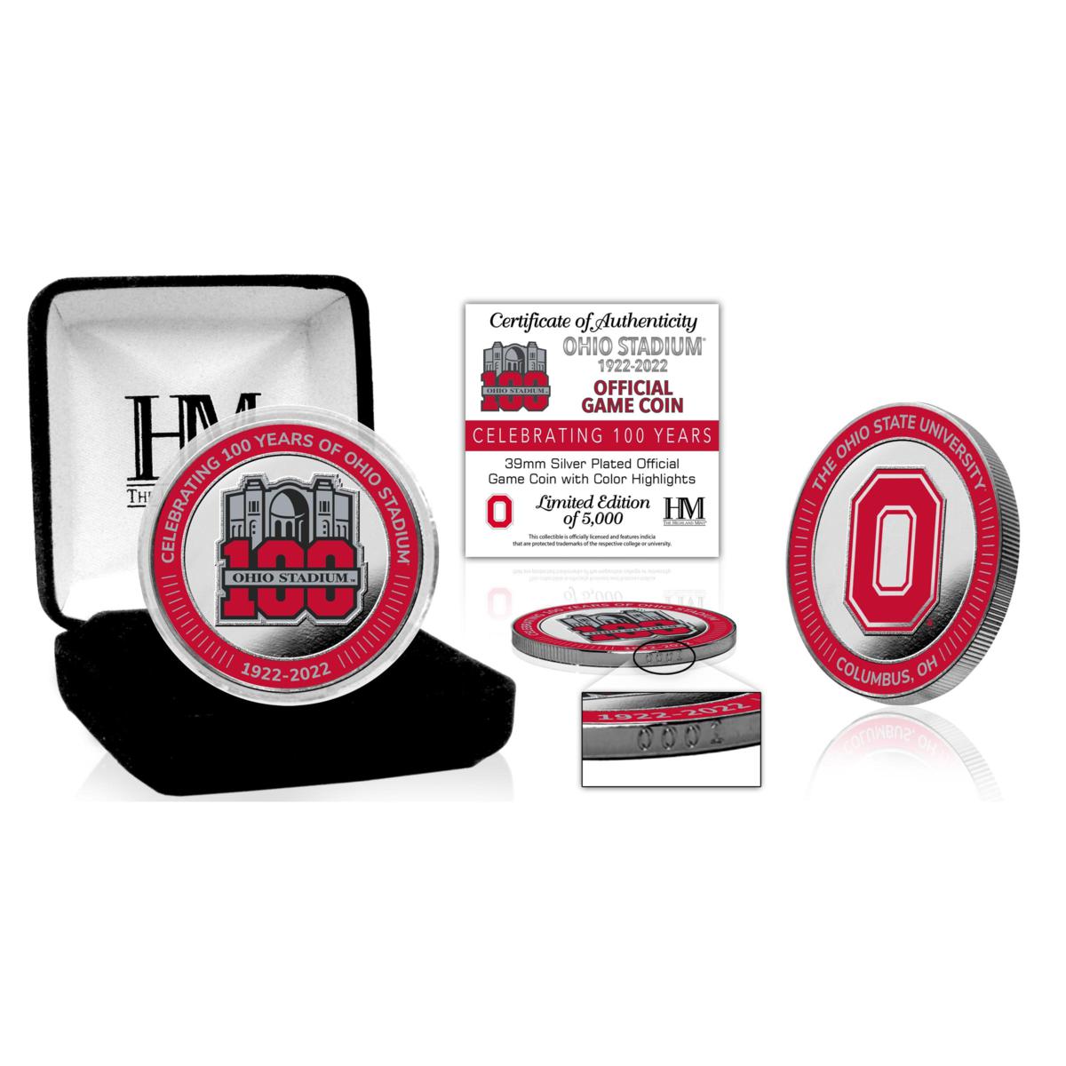 Officially Licensed NCAA Ohio State 100 Years Stadium Silver Mint Coin ...