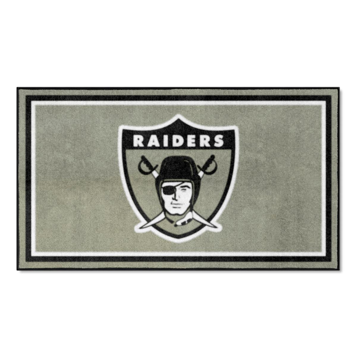Officially Licensed NFL Las Vegas Raiders Plush Rug w/Vintage Logo ...