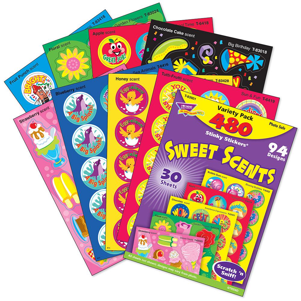Trend Sweet Scents Stinky Stickers Variety Pack | HSN