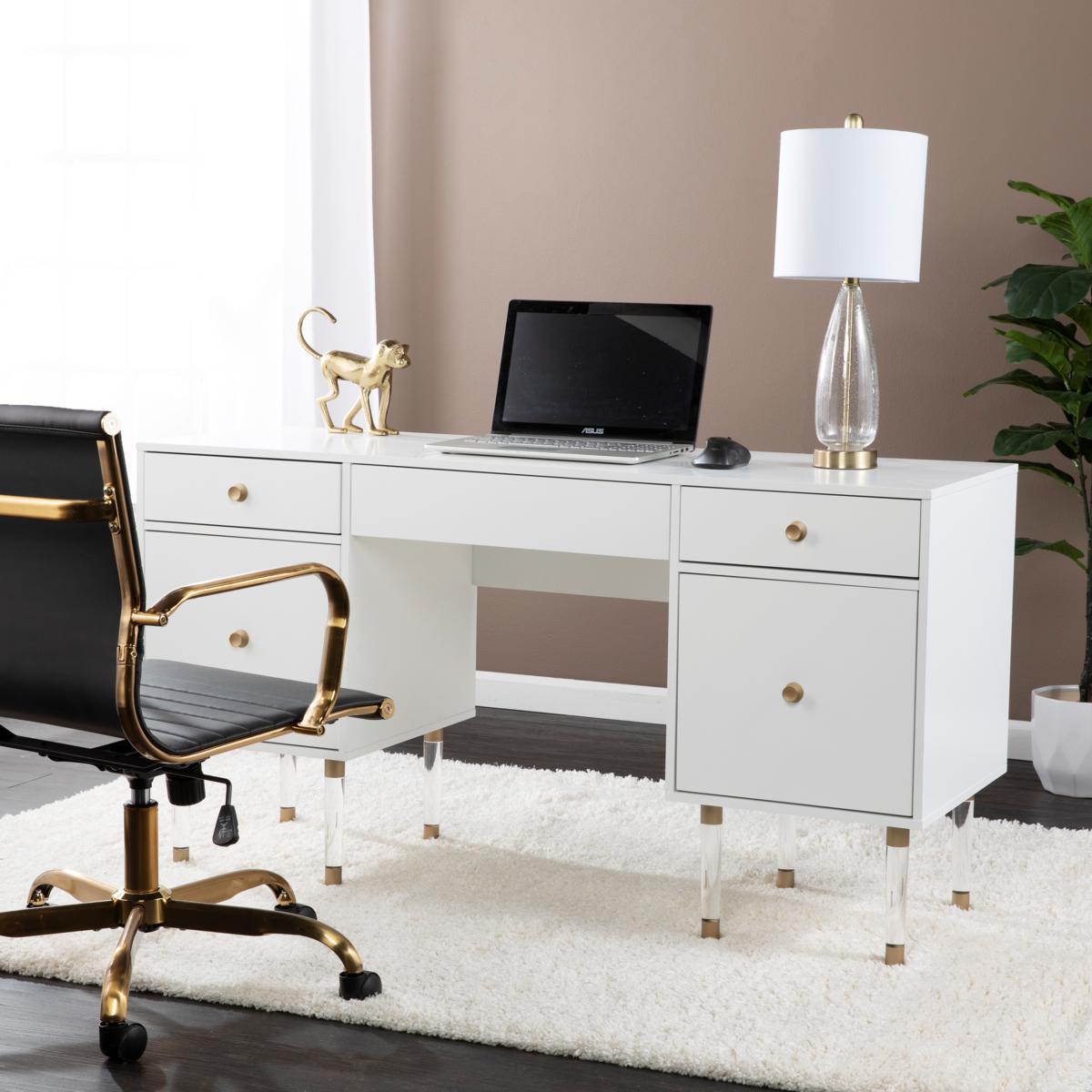 Southern Enterprises Lavano White Writing Desk - 20769159 | HSN