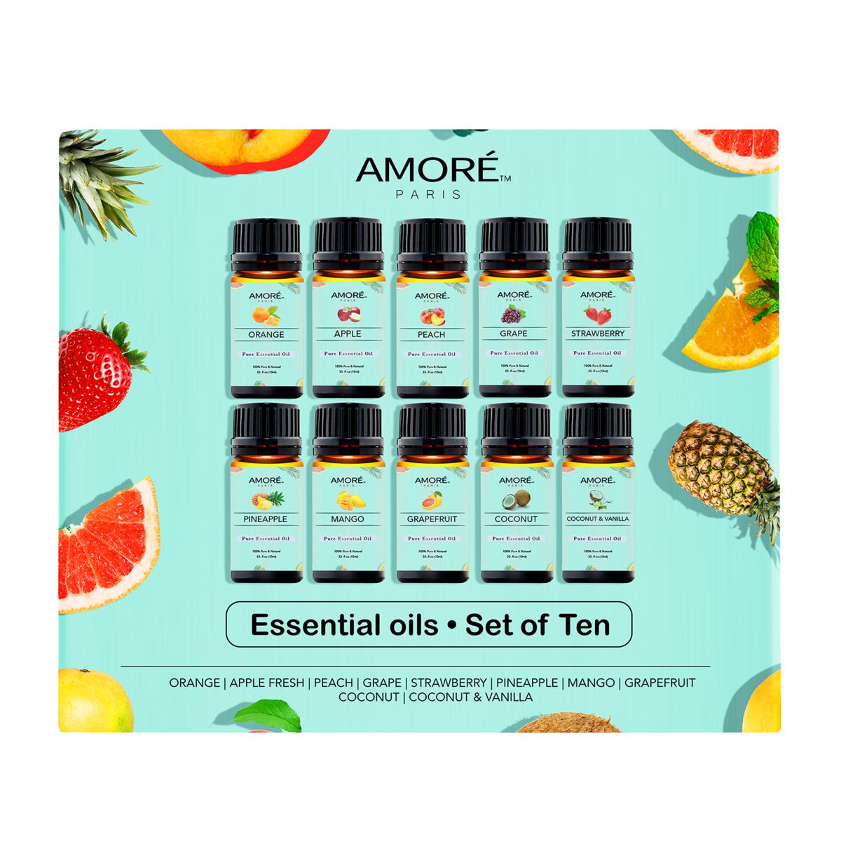 Amore Paris Fruity Fragrance Premium Aromatherapy Diffuser Oils Set | HSN