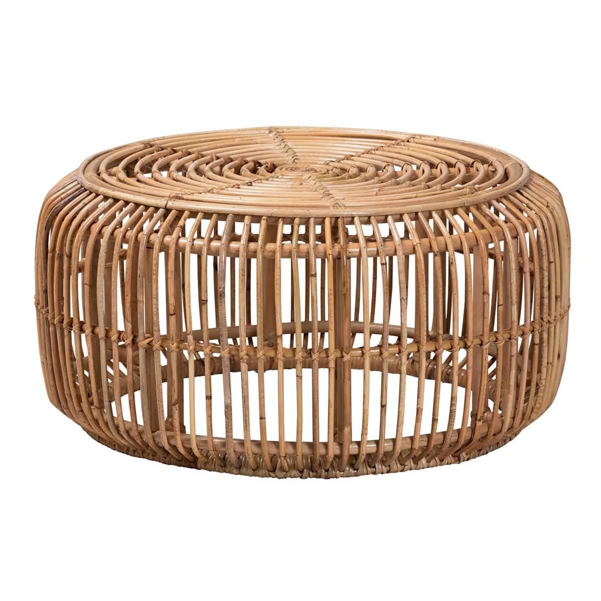 Baxton Studio Aliane Modern Bohemian Rattan Coffee Table - 20881776 | HSN