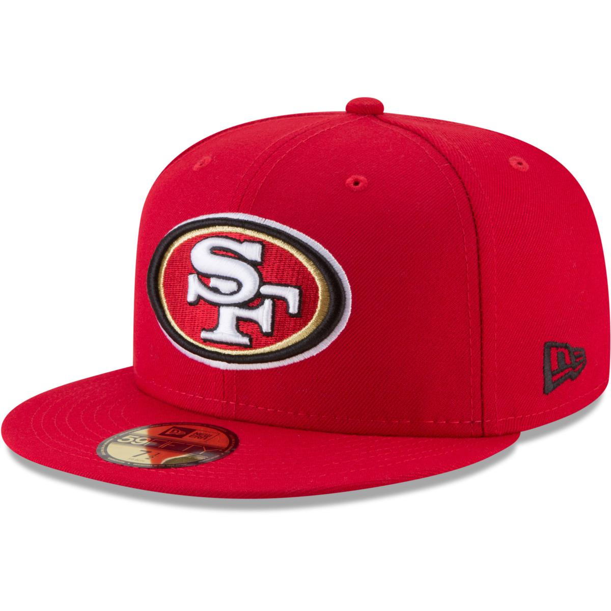Men's New Era Scarlet San Francisco 49ers Team 59FIFTY Fitted Hat ...