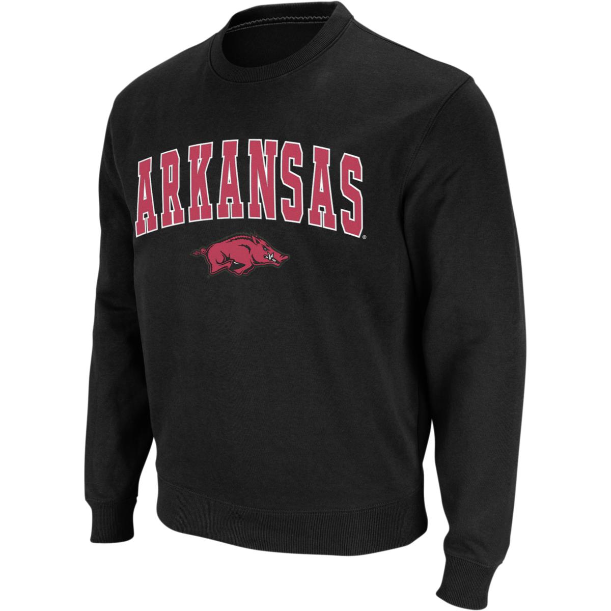 Officially Licensed Men's Arkansas Razorbacks Arch & Logo Sweatshirt ...