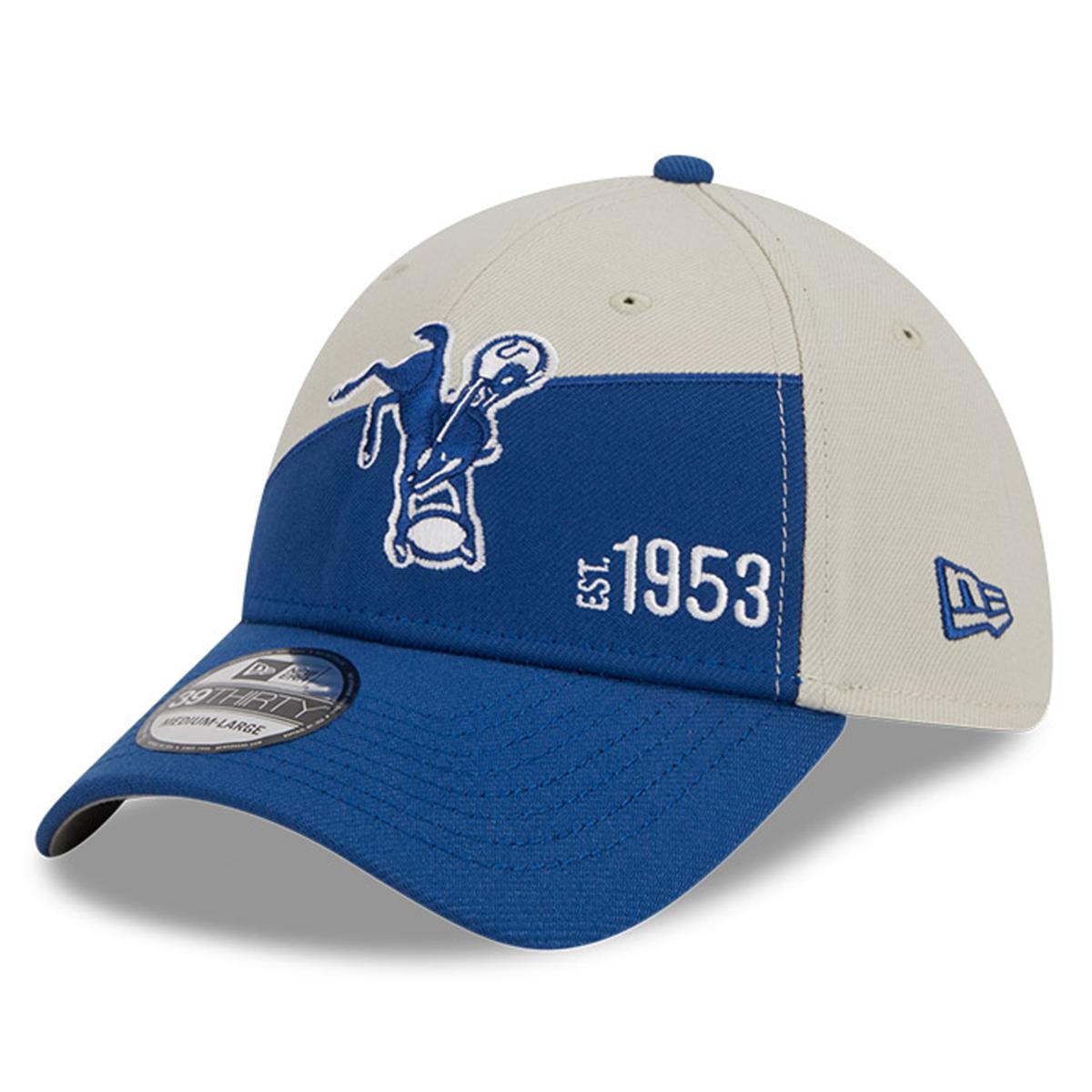 Men's New Era Cream/ 2023 Sideline Historic 39THIRTY Flex Hat ...