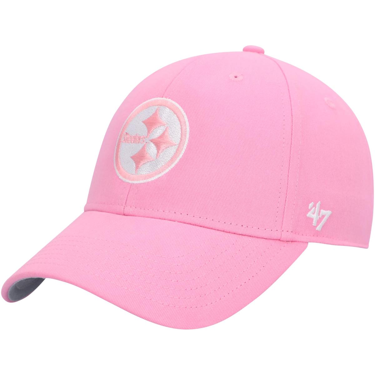Girls Youth '47 Pink Pittsburgh Steelers Rose MVP Adjustable Hat ...