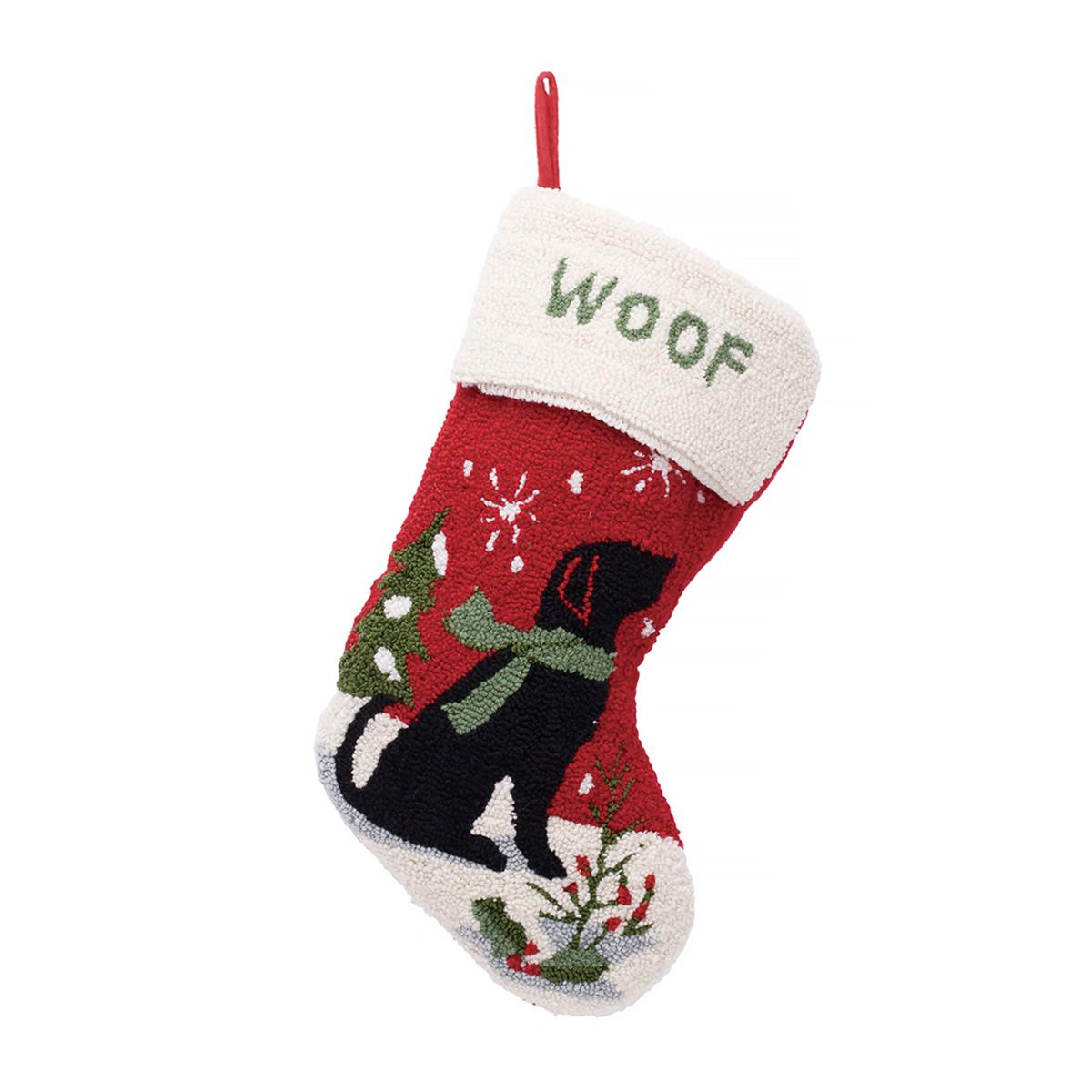 Glitzhome 20in. H Dog Hooked Stocking | HSN