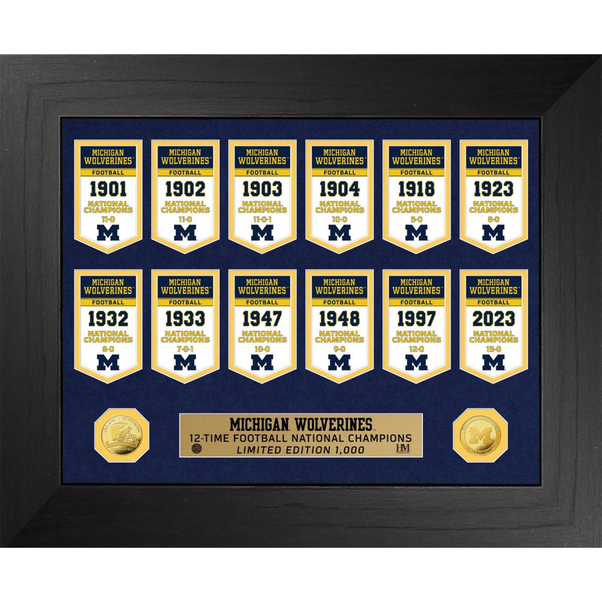 Officially Licensed NCAA Wolverines Banner Collection Photo Mint ...