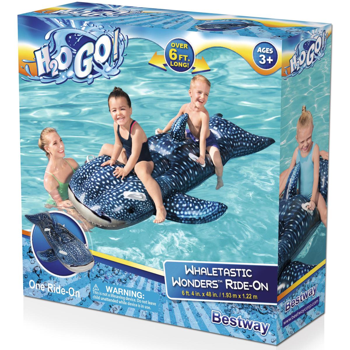 Bestway H2OGO! Whaletastic Wonders 6'4" x 48" Inflatable Ride-On ...