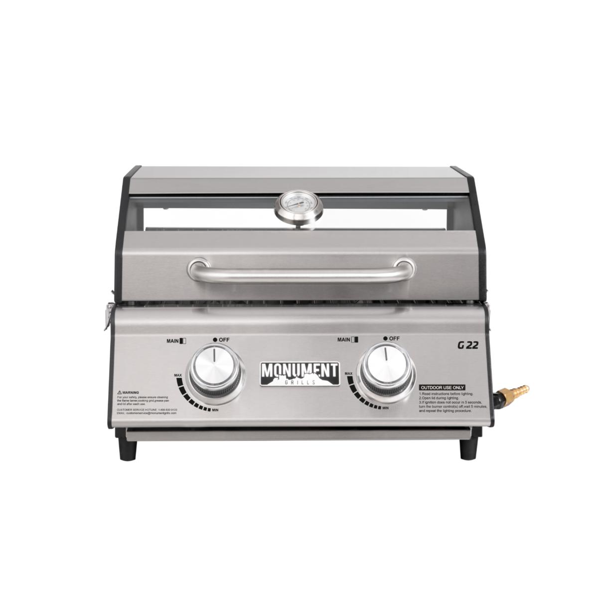 Monument Grills G22 Stainless Steel Tabletop Propane Gas Grill ...