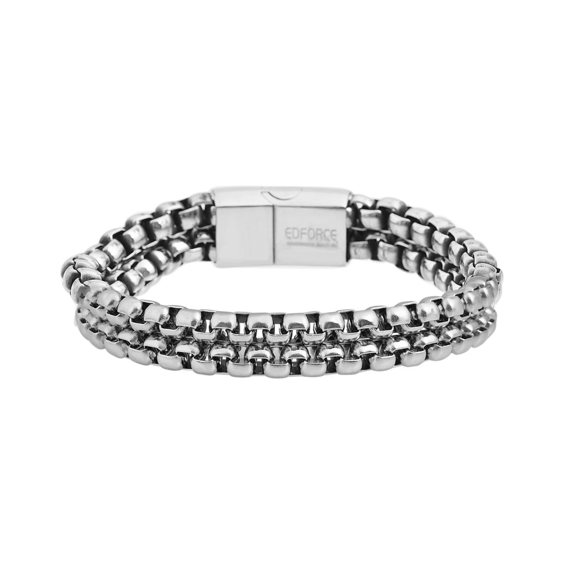 Men's Stainless Steel Double Box Chain Bracelet - 23316884 | HSN Men's Stainless Steel Double Box Chain Bracelet - 23316884 | HSN