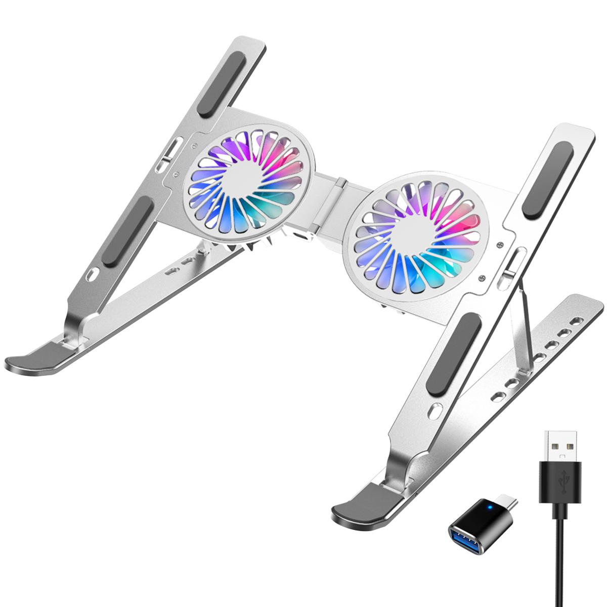 Purely F82 Adjustable Height Foldable Laptop Stand Cooling Pad | HSN