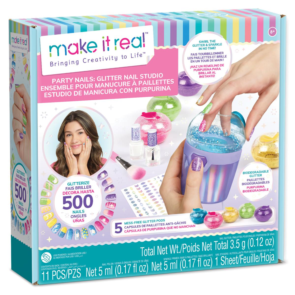Make It Real: Party Nails Glitter Nail Studio DIY Nail Kit | HSN