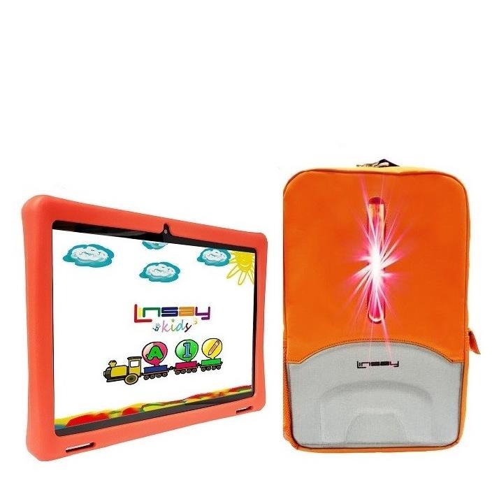 LINSAY 10.1"Octa Core 128GB Tablet Bundle with Case and LED Backpack | HSN