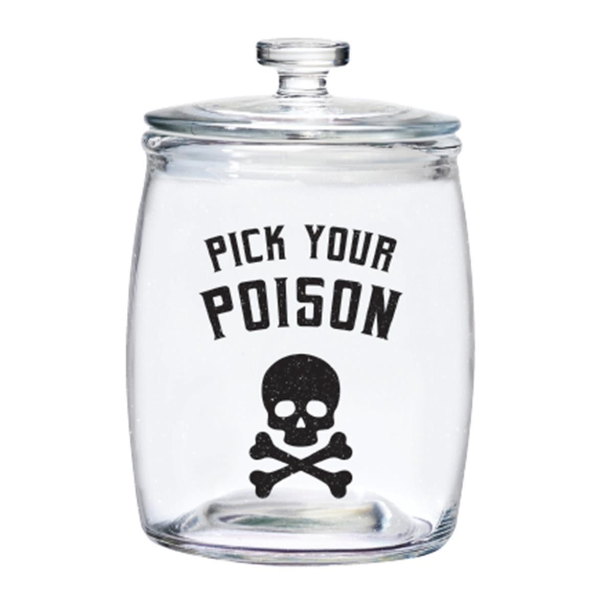 Pick Your Poison Glass Jar with Lid - 23439884 | HSN