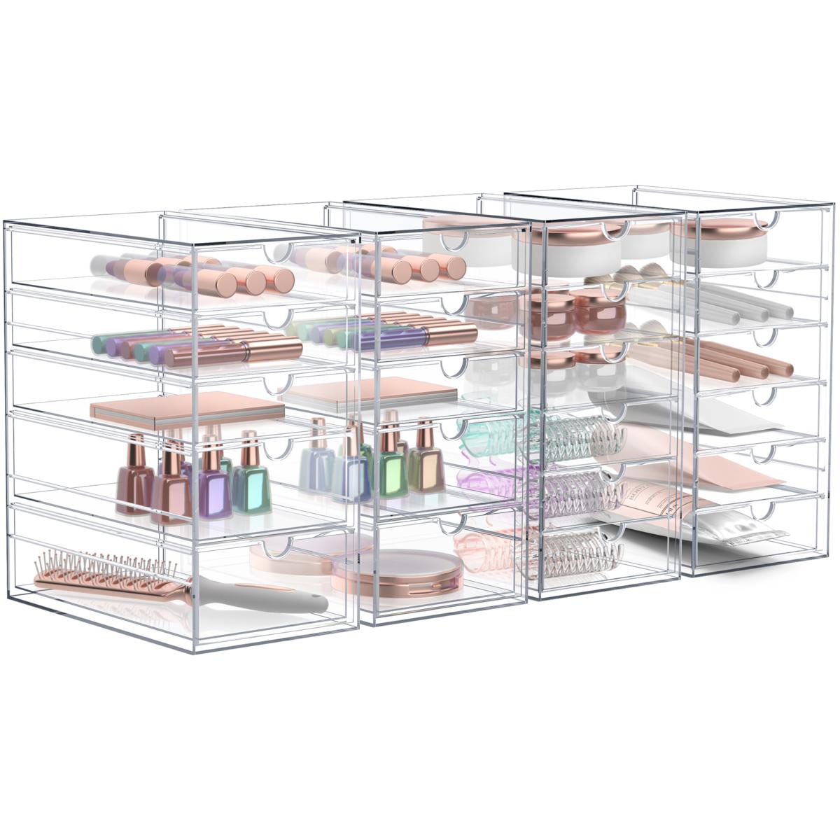 Sorbus 4-pk Makeup Organizer With 22 Drawers | HSN