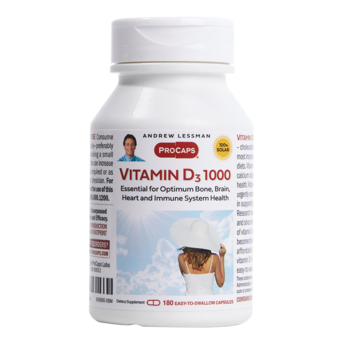 Andrew Lessman Vitamin D3-1000 - 180 Capsules | HSN