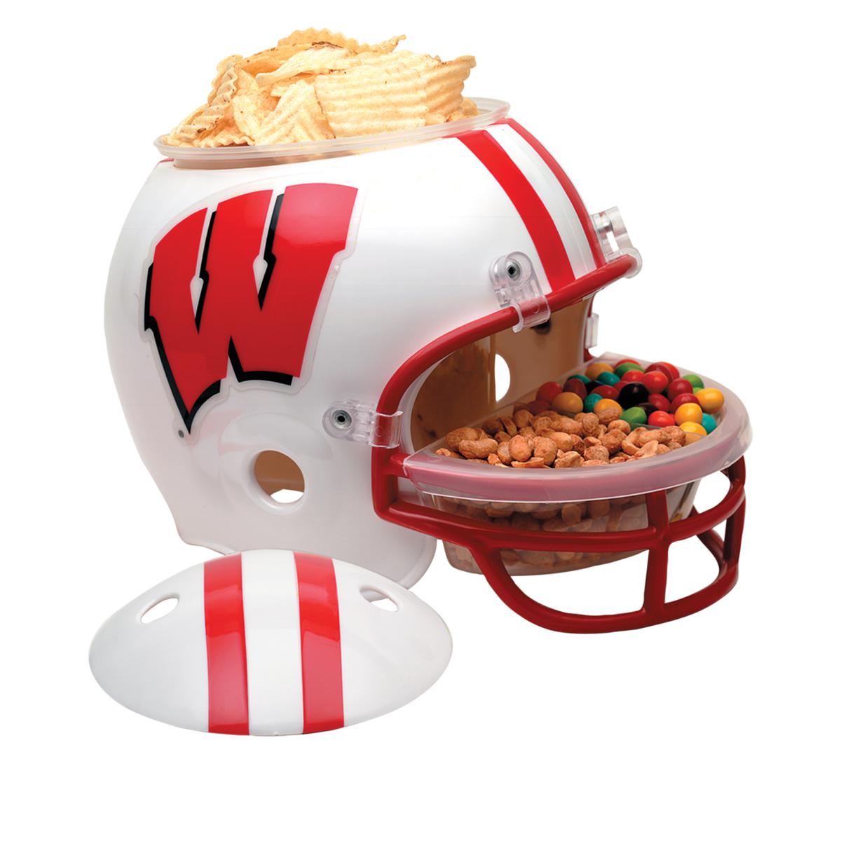 Officially Licensed NCAA Plastic Snack Helmet - U Of Wisconsin ...