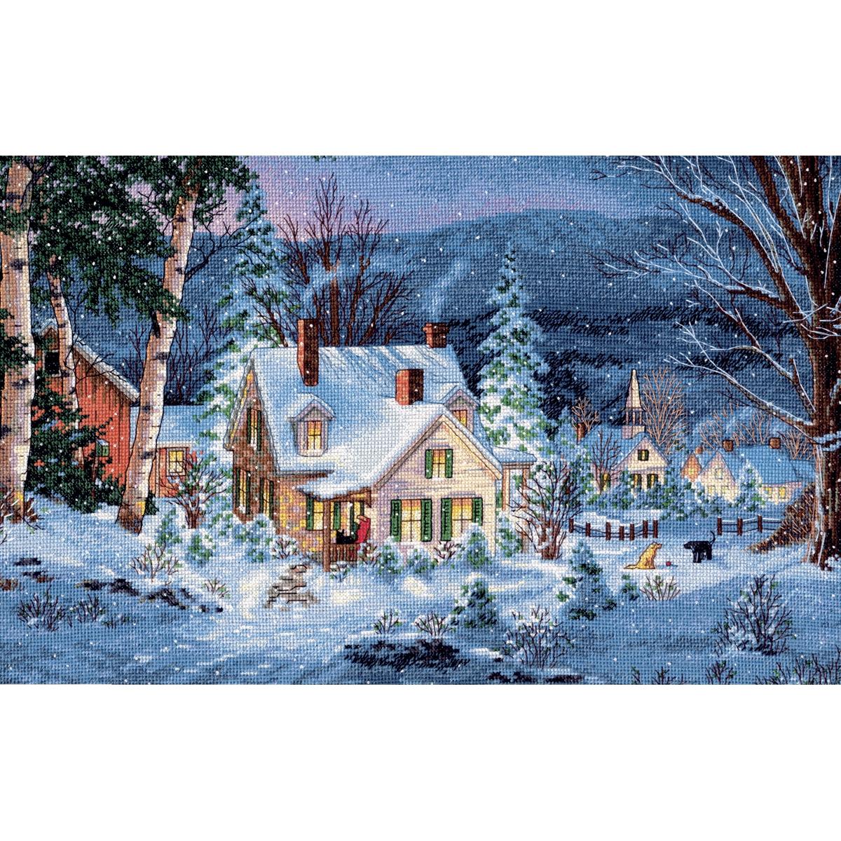 Dimensions Gold Collection Counted Cross Stitch Kit 20X14 - Winter's ...