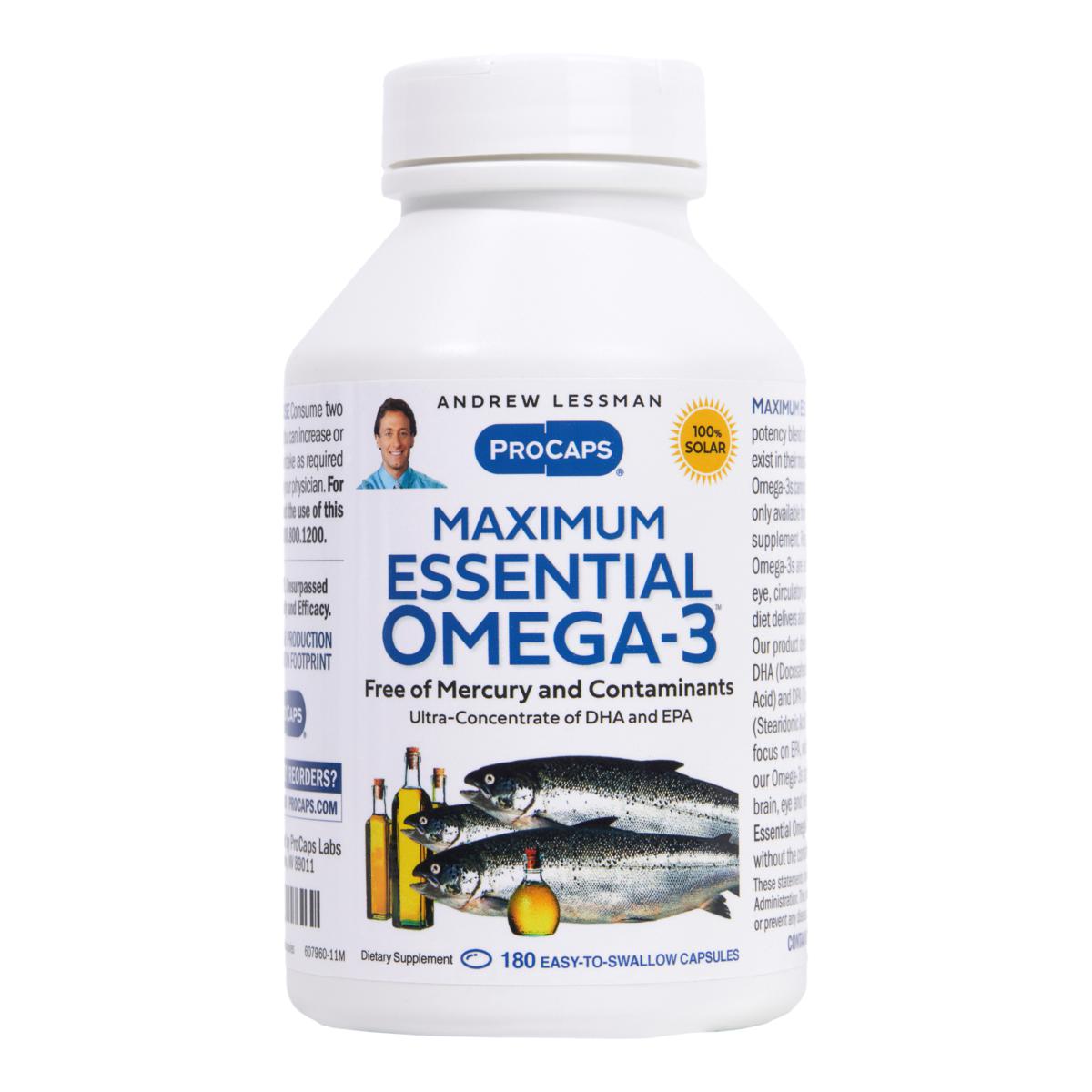 Andrew Lessman Maximum Essential Omega-3 Unflavored - 180 Capsules | HSN
