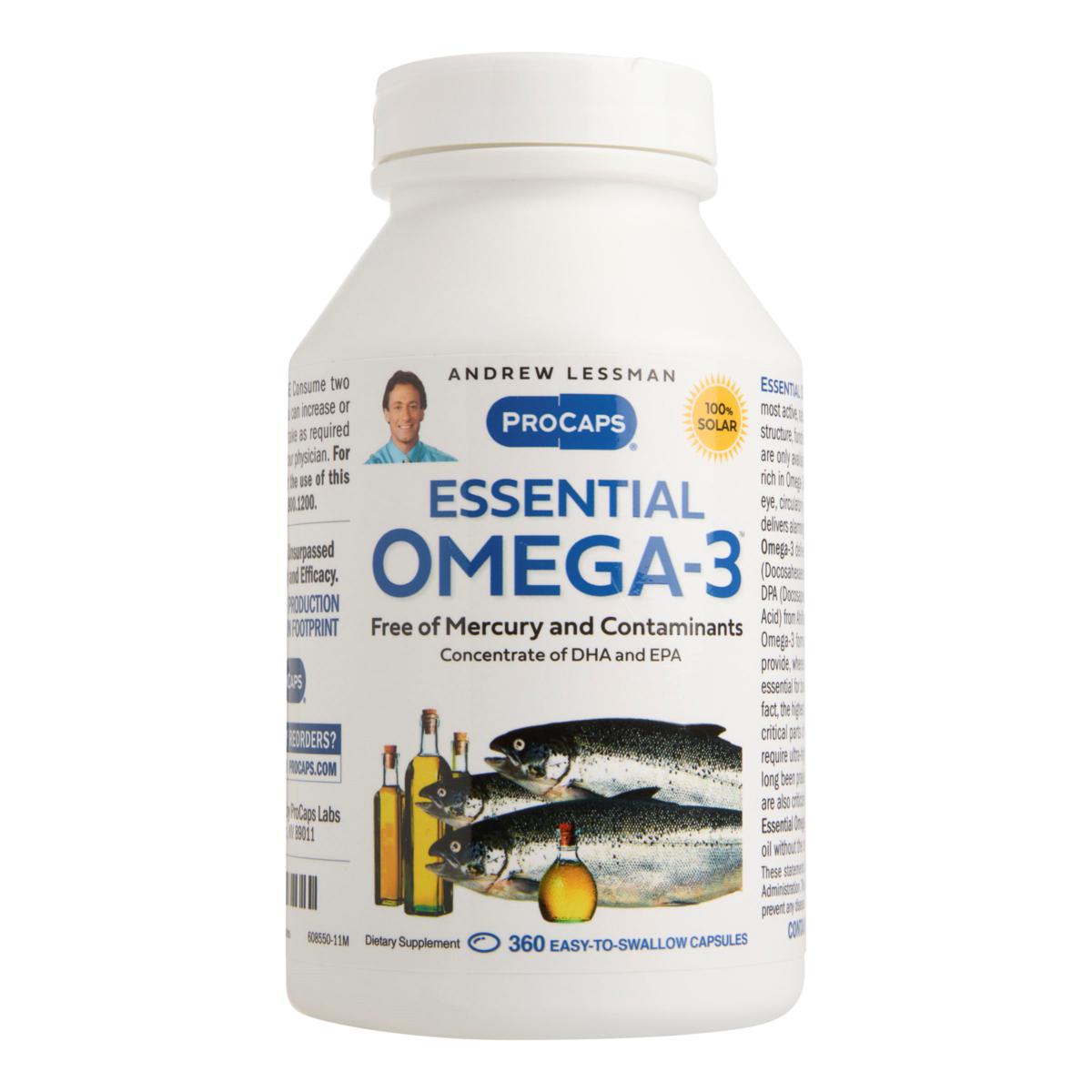 Andrew Lessman Essential Omega-3 - Unflavored - 360 Capsules | HSN