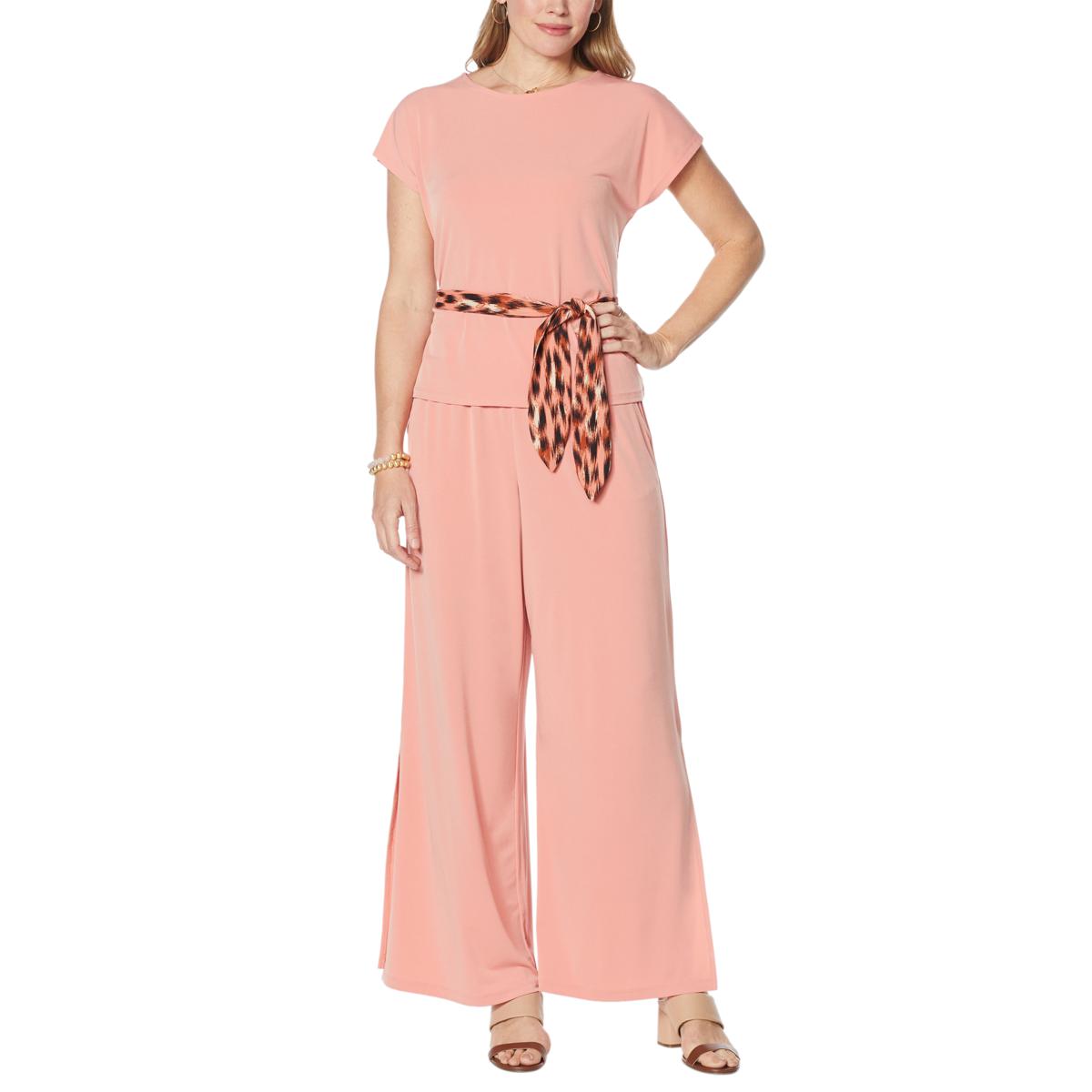 (HSN) G by Giuliana 3-piece Top, Bottom and Scarf Belt Set ...