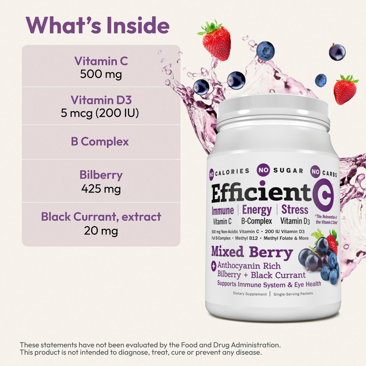 Andrew Lessman Efficient-C Mixed Berry - 180 Packets | HSN