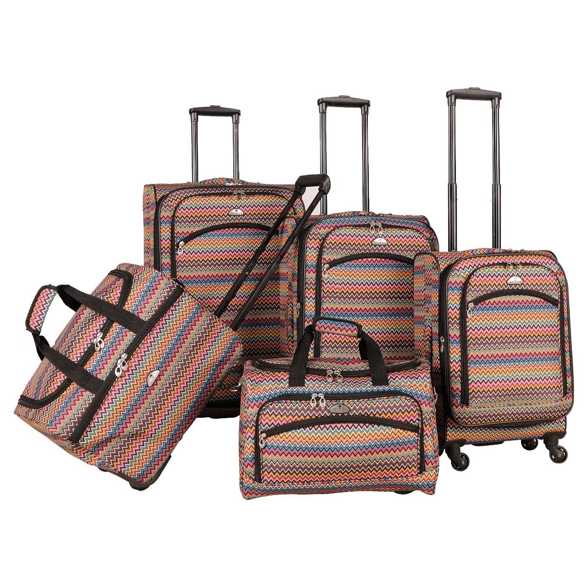 American Flyer Gold Coast 5-Piece Spinner Luggage Set - 8113002 | HSN