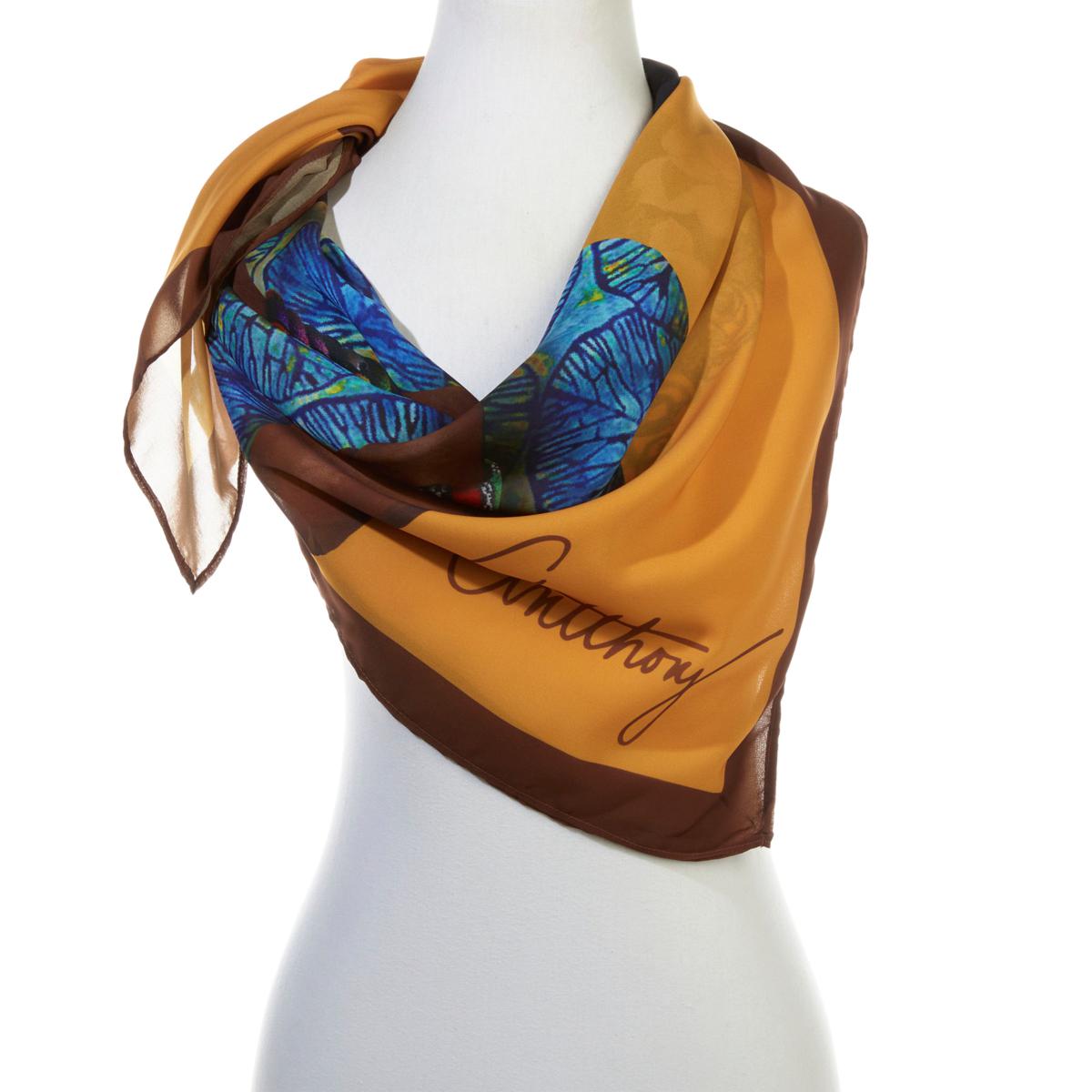 Antthony Signature Printed Chiffon Square Scarf - 20690405 | HSN