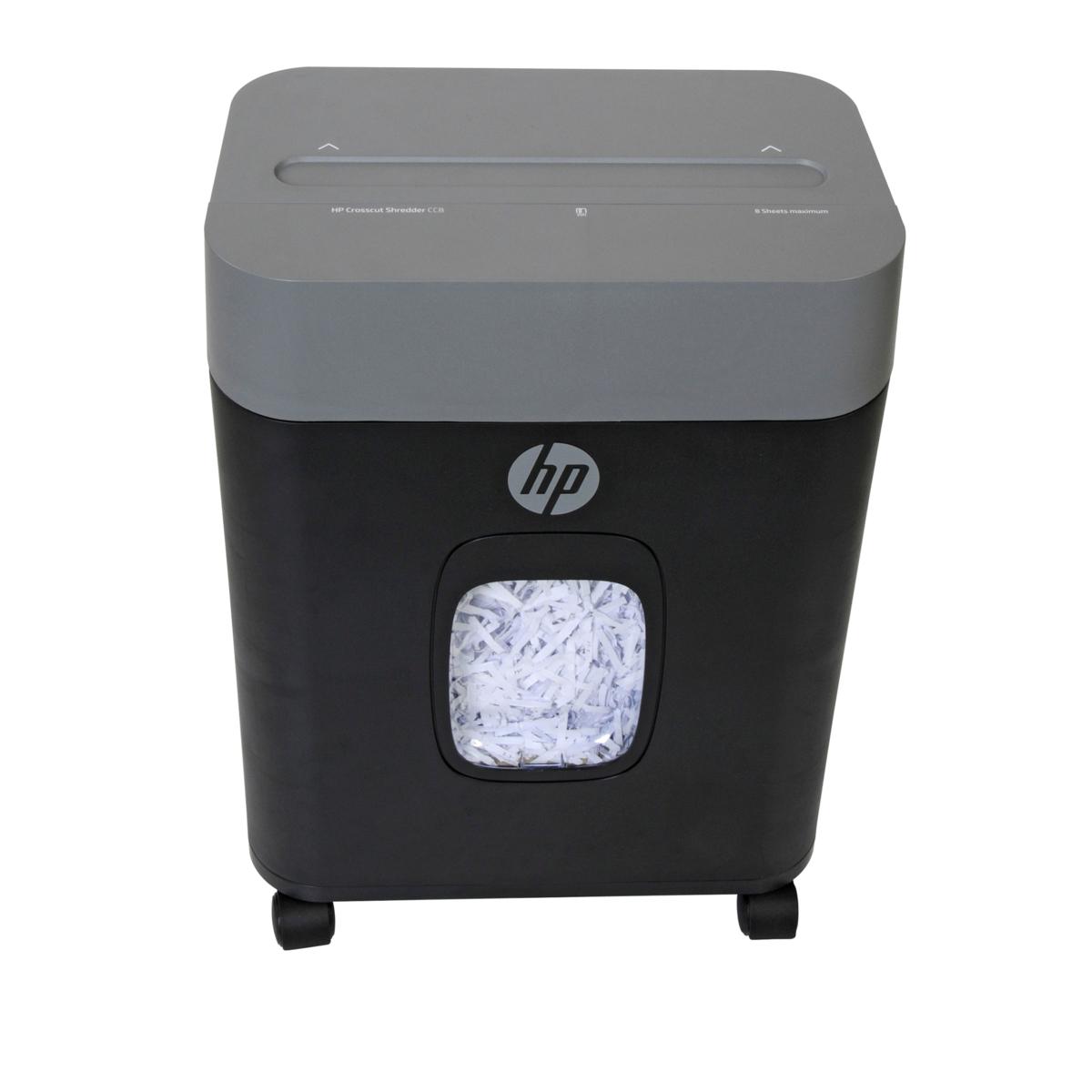 HP CC8 8-Sheet Crosscut Paper Shredder with Slide Top | HSN