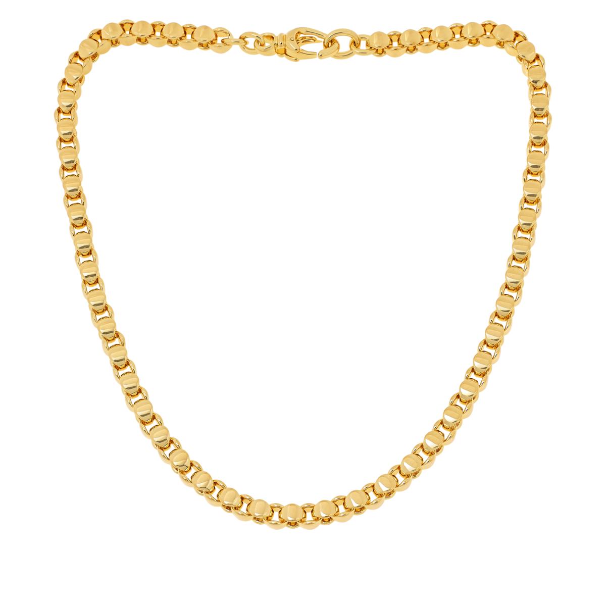 Soave Oro 14K Electroform Dome Link Necklace | HSN
