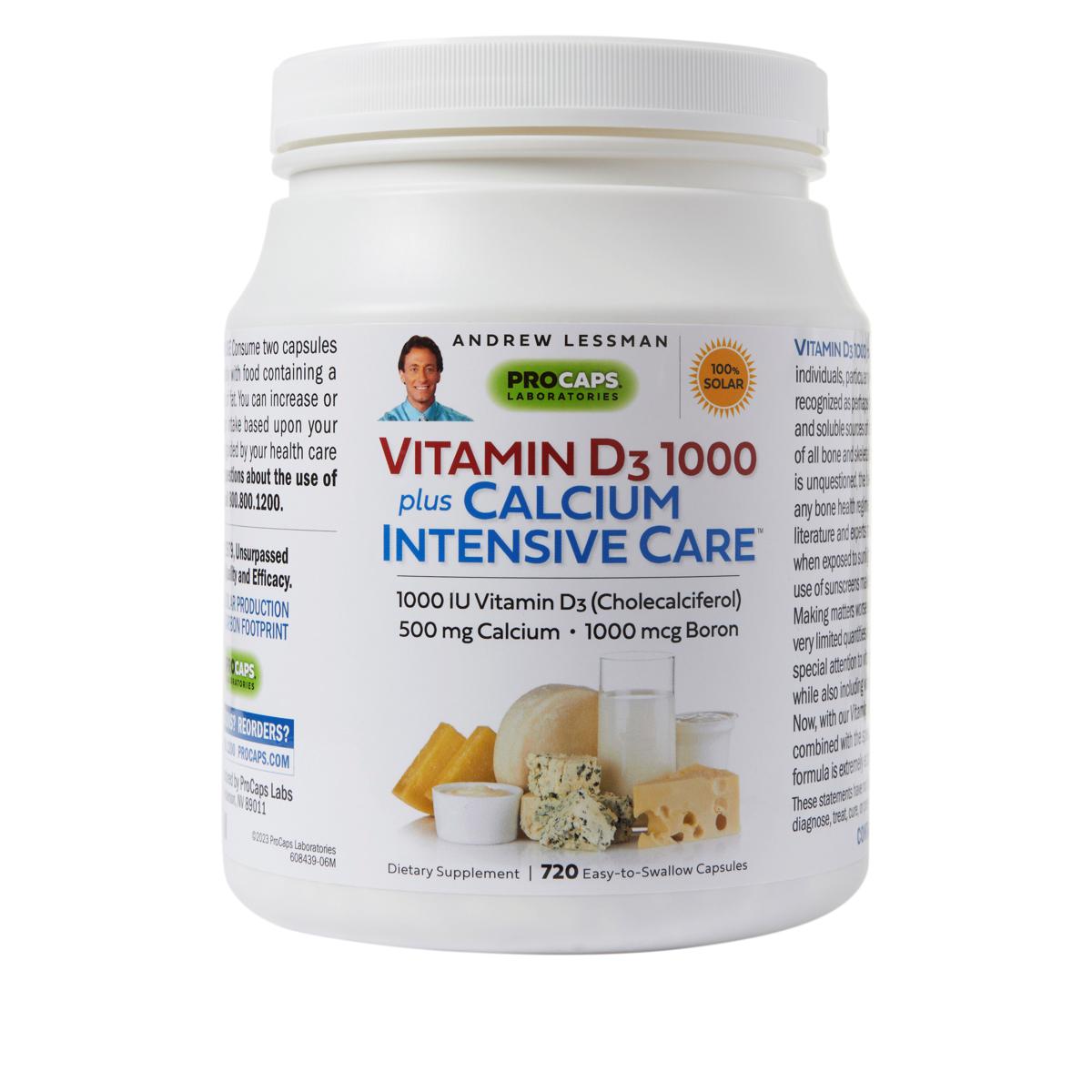 Andrew Lessman Vitamin D3-1000 Plus Calcium Intensive Care - 720 ...
