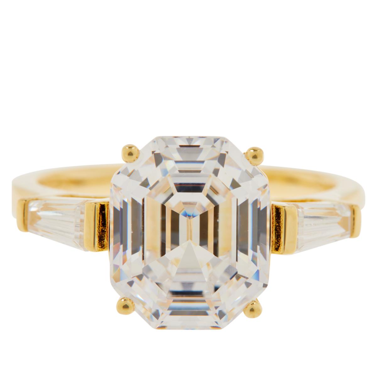 "As Is" Radiance by Absolute™ Heirloom Cuboid Cut Three-Stone Ring ...