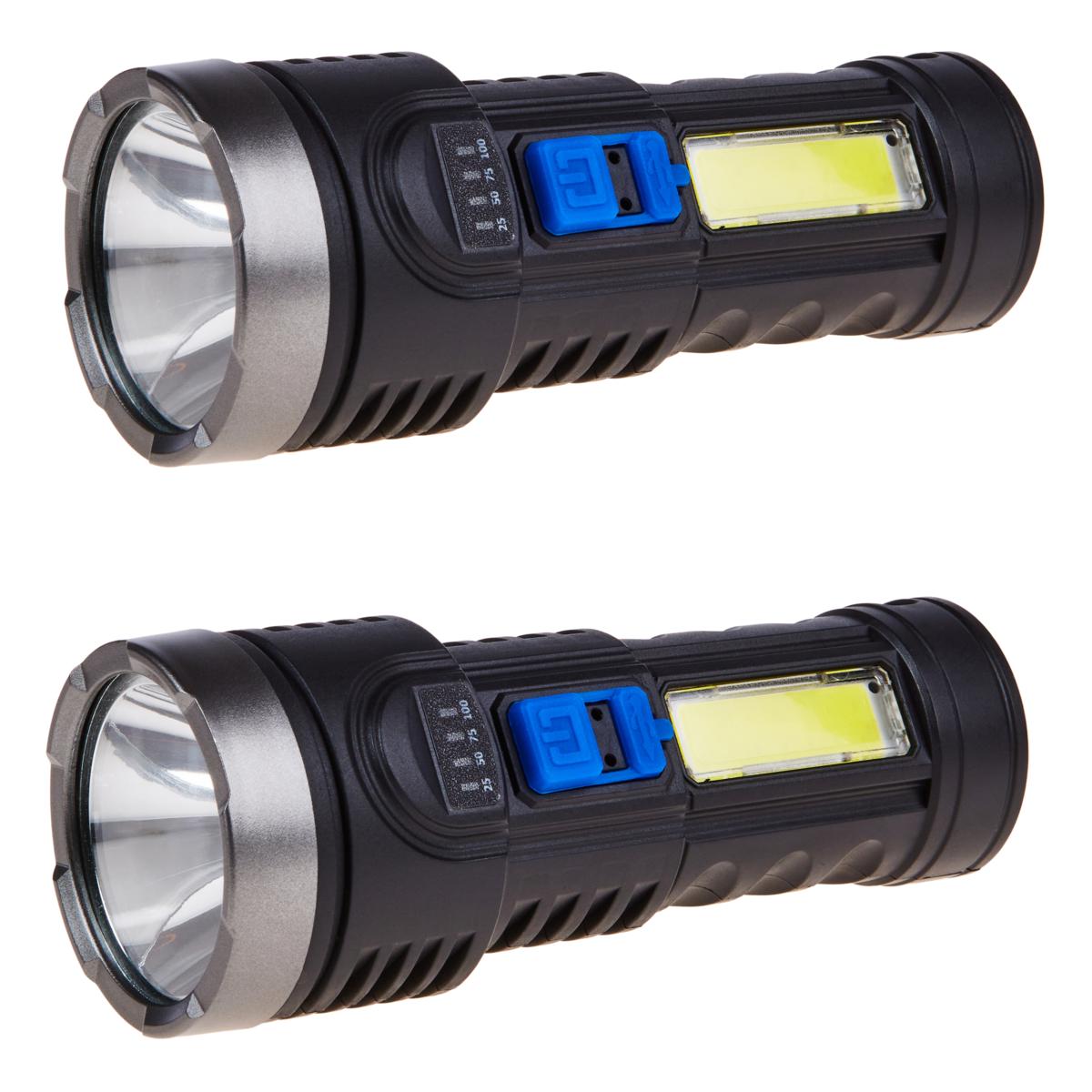 Bell + Howell USB Rechargeable Flashlight with 4 Modes - 2-pack | HSN
