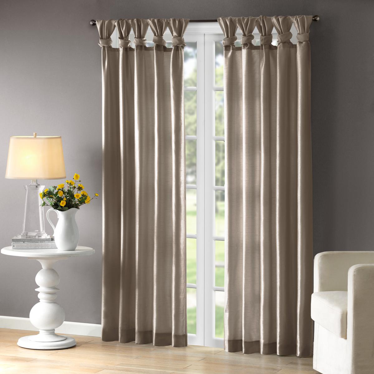 Madison Park Window Curtain 84" Panel Pewter | HSN