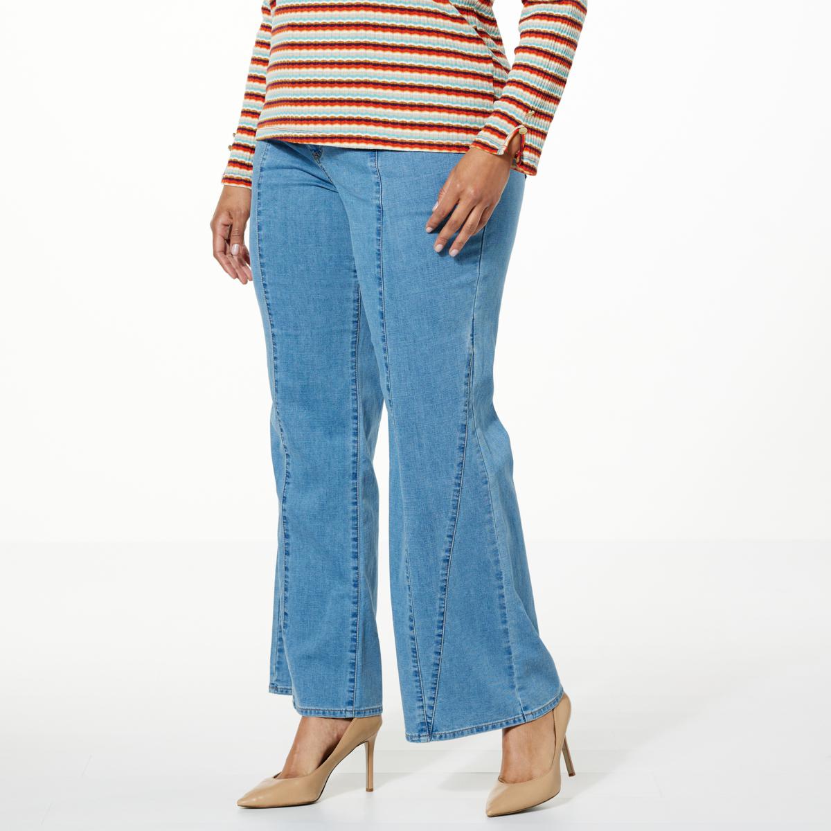 G by Giuliana Stretch Denim Twill Mid-Rise Wide-Leg Jean | HSN