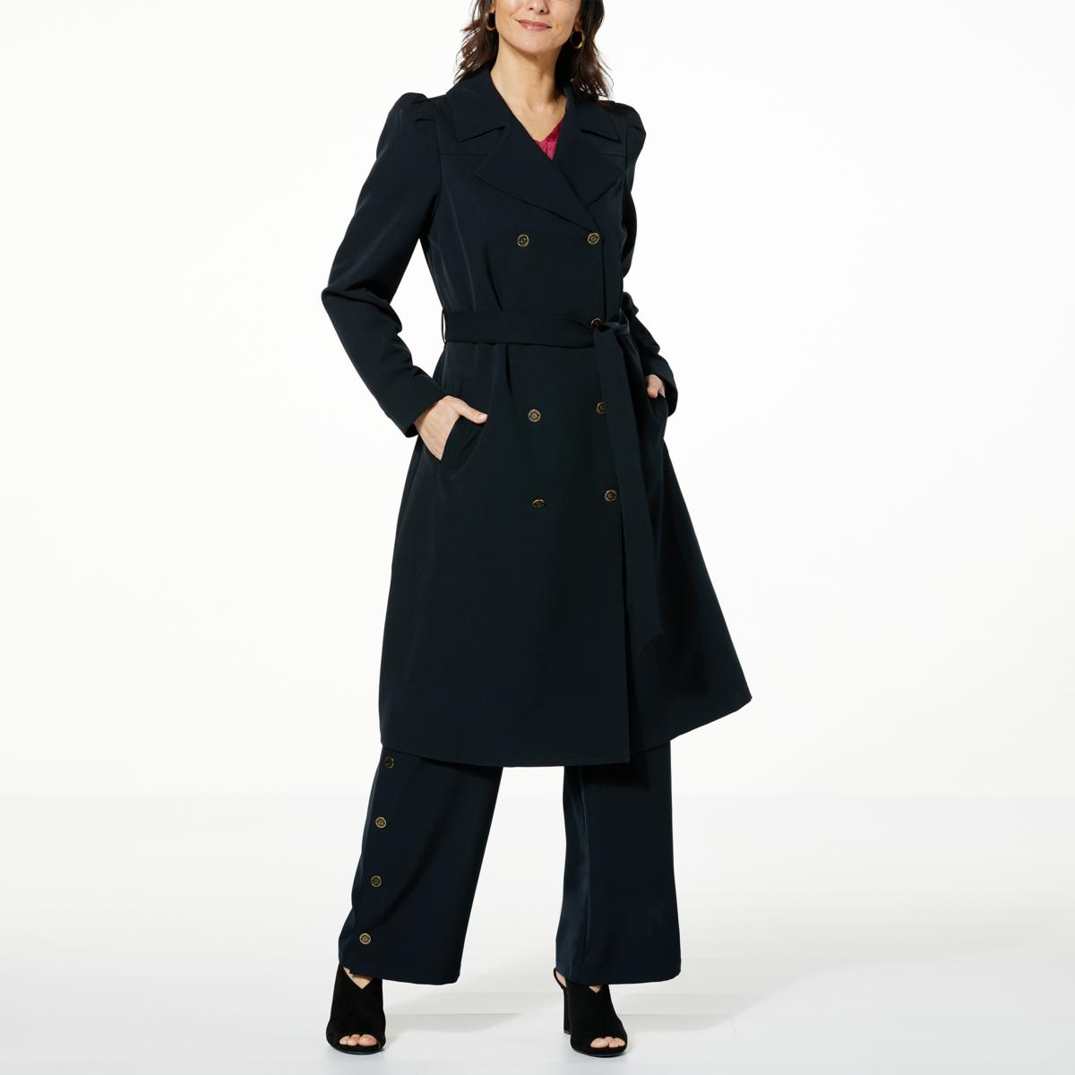 G by Giuliana Black Label Stretch Twill Trench Coat - 21651349 | HSN