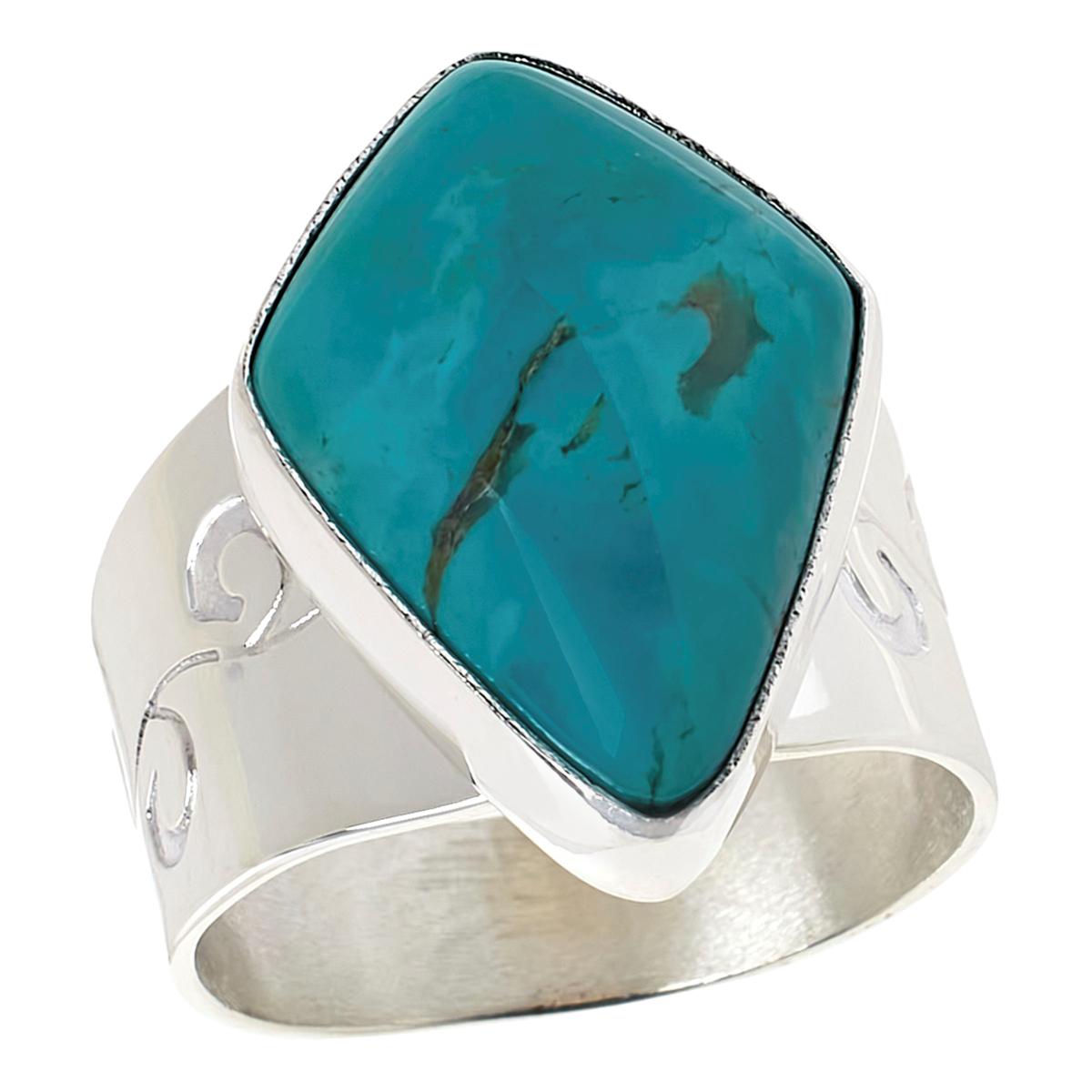 Jay King Gallery Collection Sterling Silver Tyrone Turquoise Ring | HSN