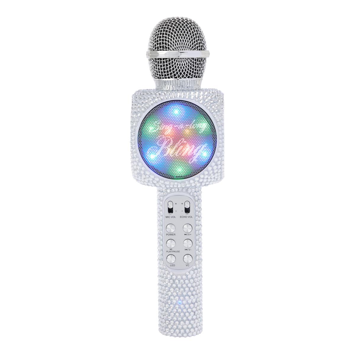 Sing-Along Bling Bluetooth Karaoke Mic with LED Disco Lights - 21873520 | HSN