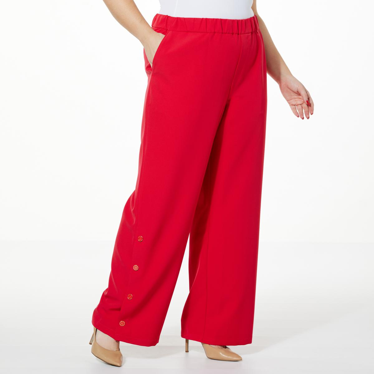G by Giuliana Black Label Stretch Twill Side Snap Pant | HSN
