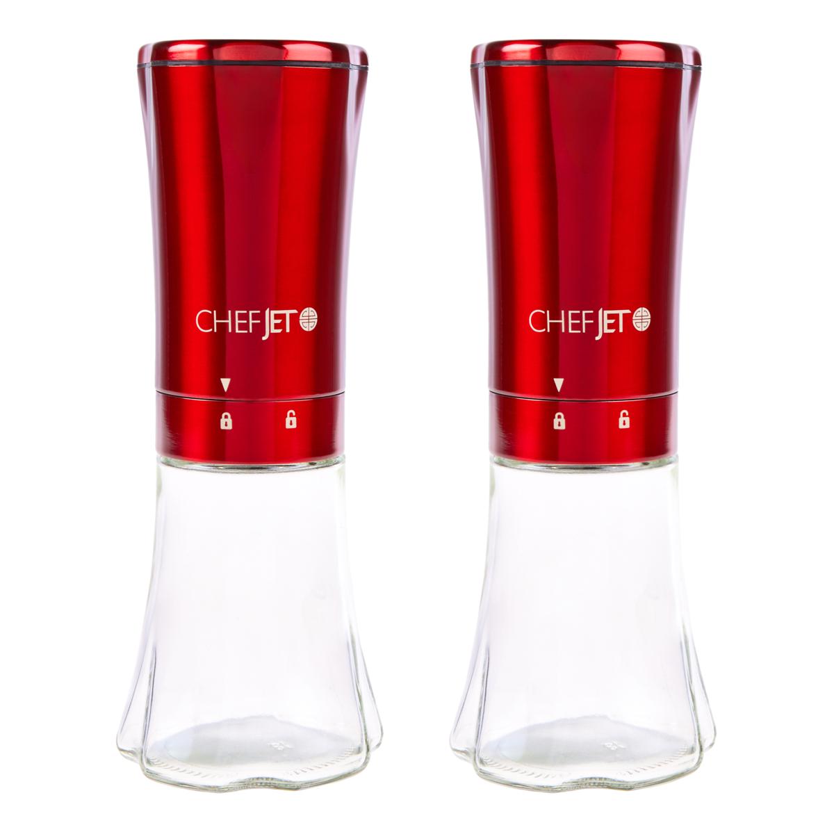 Chef Jet 2-pack Electric Gravity Spice Mills with Glass Chambers | HSN