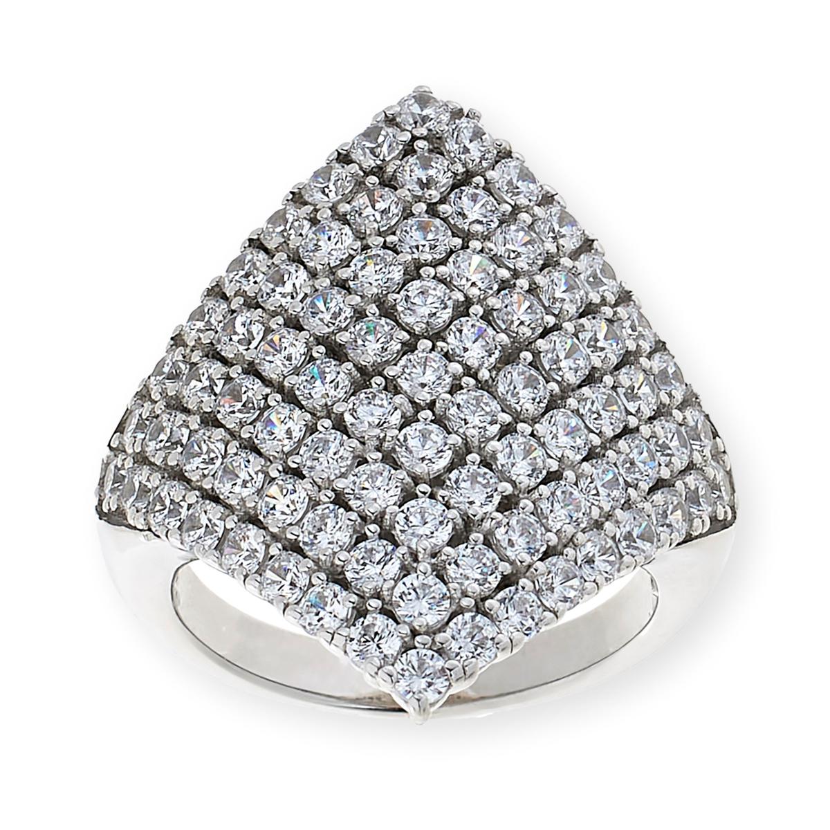 "As Is" Radiance by Absolute™ 4.80ctw Diamond-Shaped Pavé Ring ...