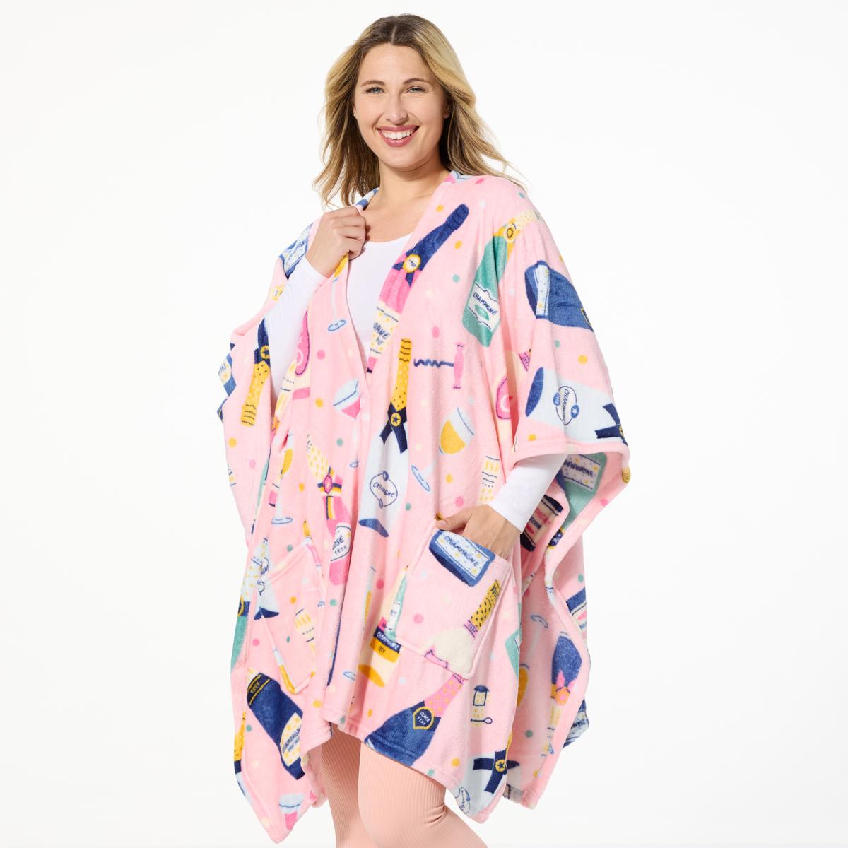 Warm & Cozy 50" x 70" Bubbly Plush Angel Wrap - 23122238 | HSN