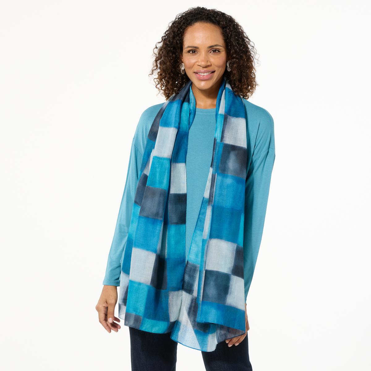 WynneLayers Painted Block Print Scarf - 23223092 | HSN