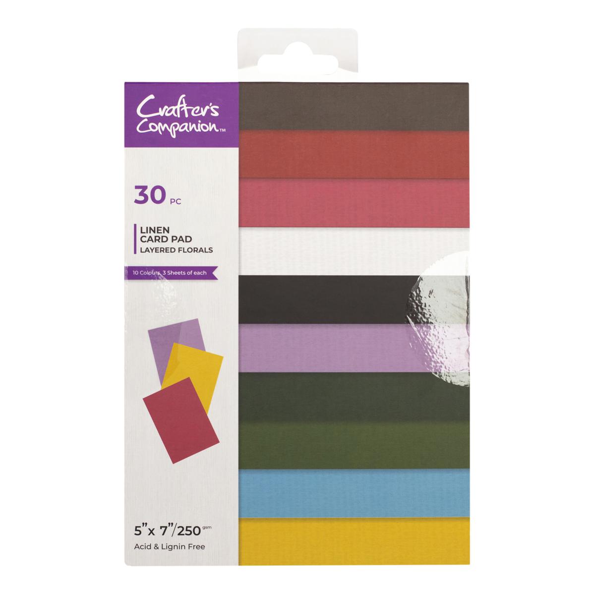 Crafter's Companion 5" x 7" Linen Card Pack | HSN