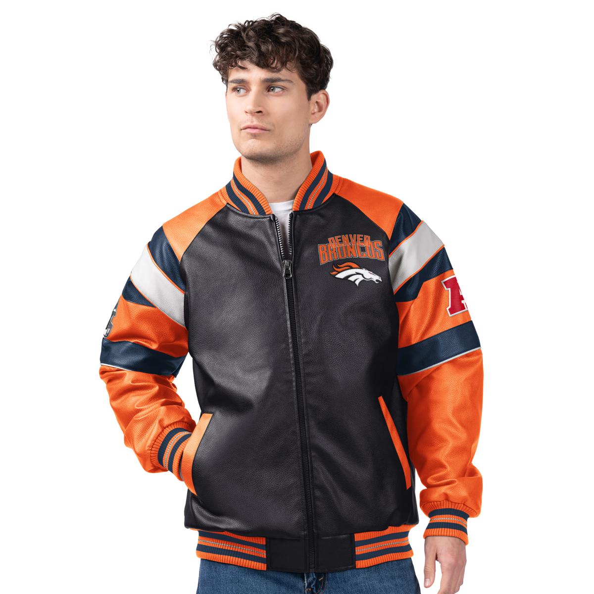 Officially Licensed NFL Men's Faux Leather Varsity Jacket by Glll ...