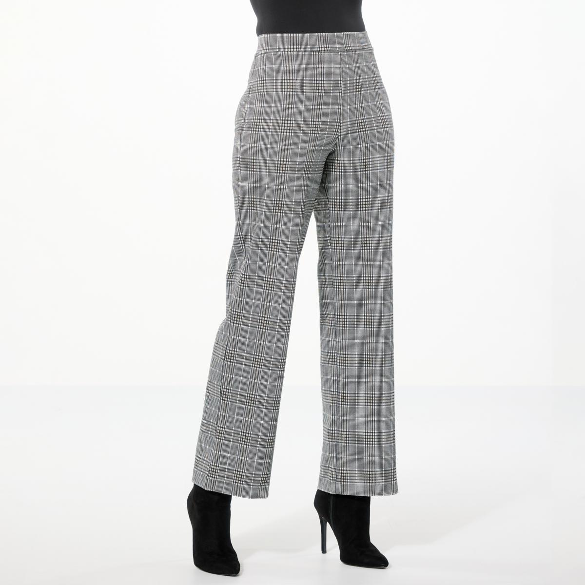 IMAN Global Chic Plaid Wide Leg Trouser | HSN