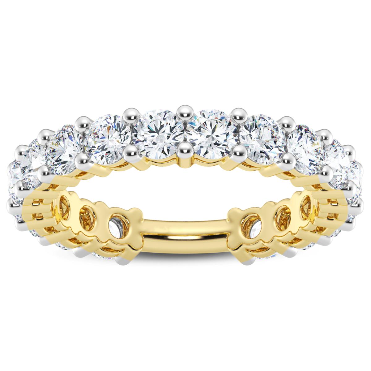 Éthique 2.14ctw Lab-Grown Diamond 14K Gold Round Stone Band Ring ...