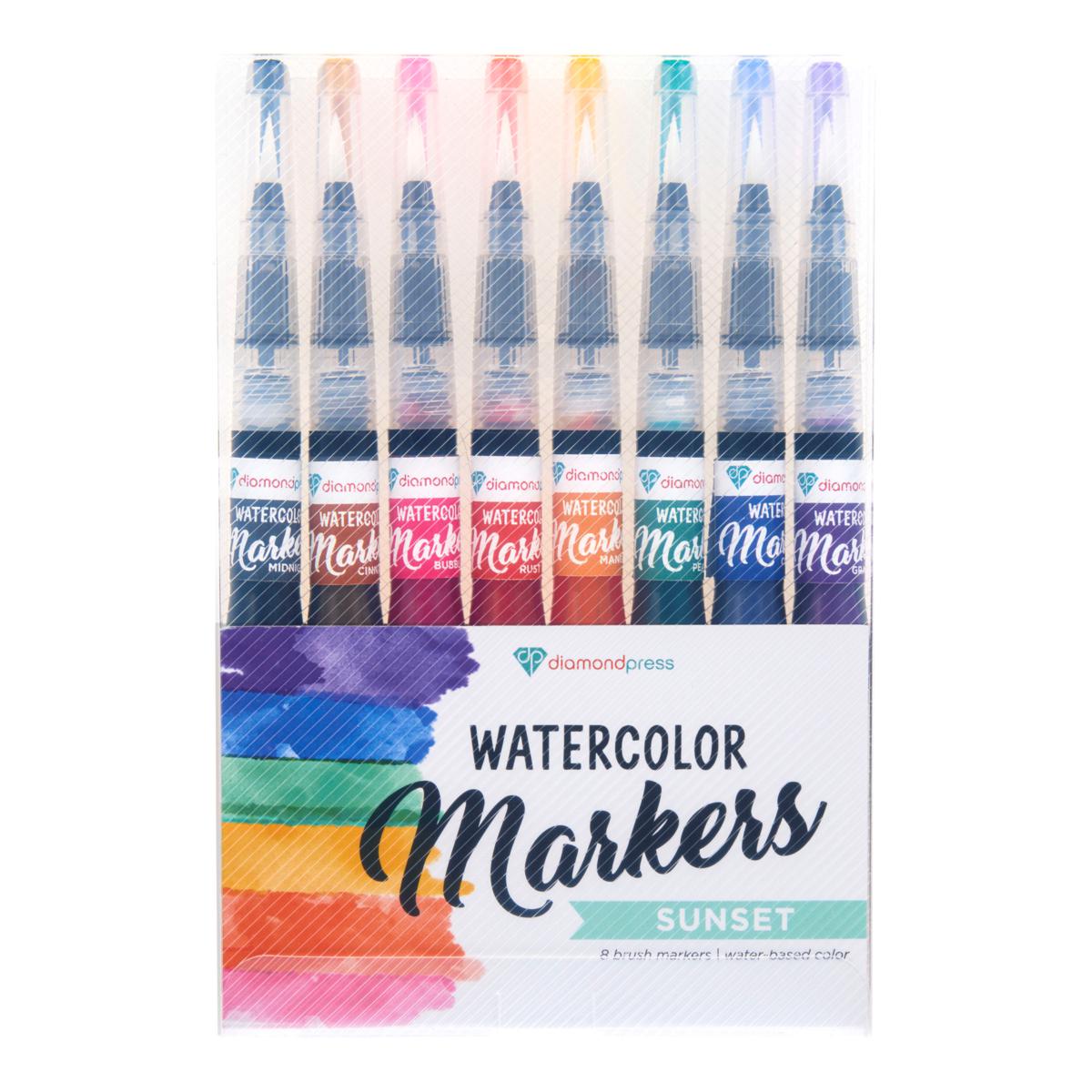 Diamond Press Watercolor Markers Set of 8 | HSN
